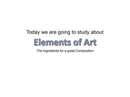 Elements of art | PPT