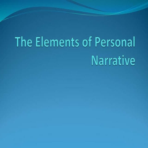 Personal narrative powerpoint | PPTX