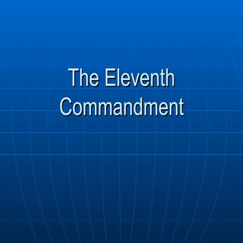 The eleventh commandment | PPT