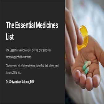 Essential Medicines List: What You Need to Know | PPT