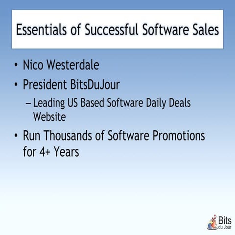 The Essentials of Successful Software Sales | PPTX