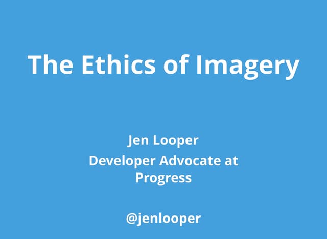Imagecon 2019 - Jen Looper | PPT Imagecon 2019 - Jen Looper | PPT