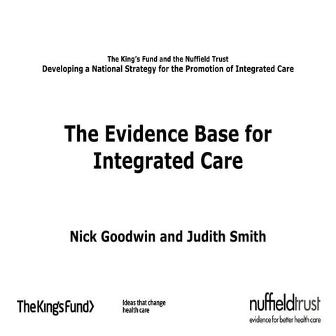 The evidence base for integrated care | PDF