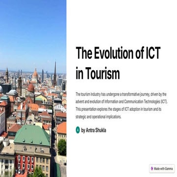 The-Evolution-of-ICT-in-Tourism. Skill enhancement course E tourism | PPT