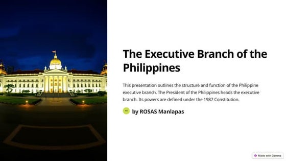 Lesson 6 -Executive Department | PPTX