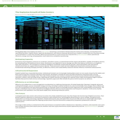 The Explosive Growth of Data Centers [Appraisal Economics] | PDF