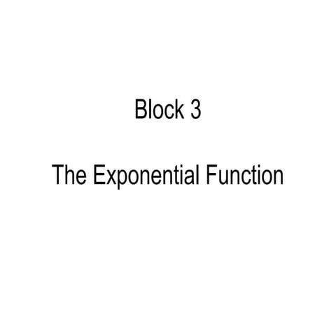 The exponential function | PPT