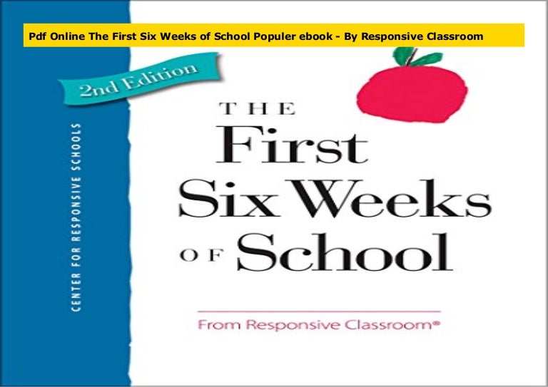 Pdf Online The First Six Weeks of School Populer ebook - By Responsiv…