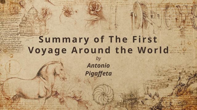 The Analysis of Antonio Pigafetta's Chronicles | DOCX