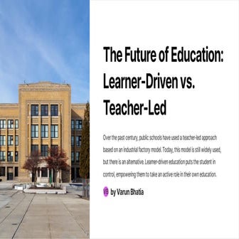 Future of Education: Learner-Driven | PPT