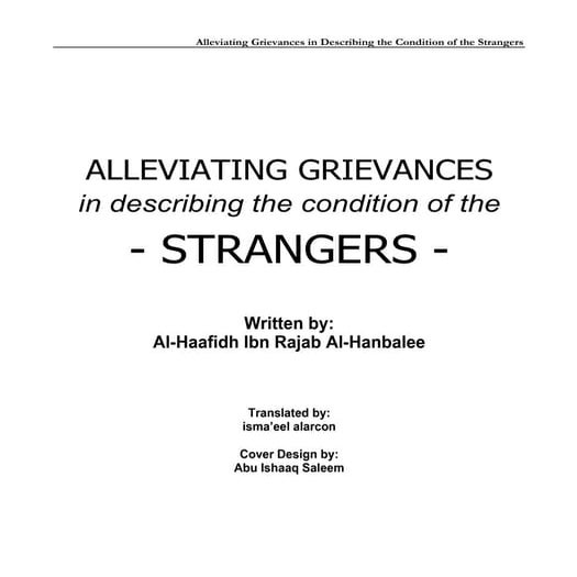 The Ghurabah: The Strangers by Ibn Rajab | PDF | Islam | Religion ...