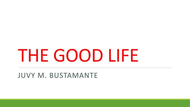 STS_Topic-5-The-Good-Life.pptx | Spirituality | Religion & Spirituality