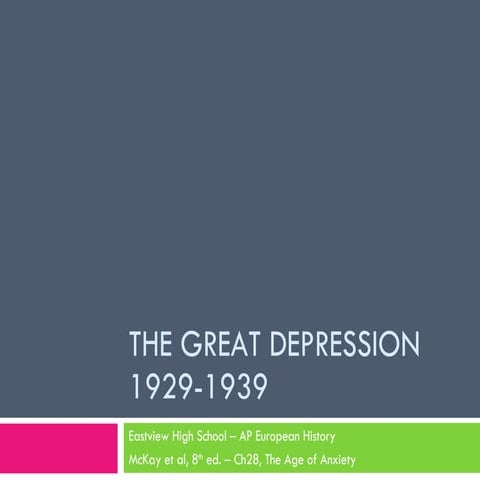 The great depression | PPTX