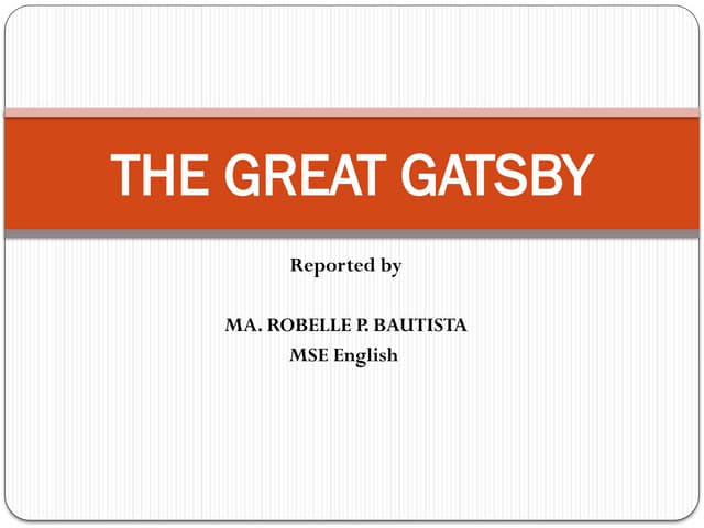 The great gatsby | PPTX