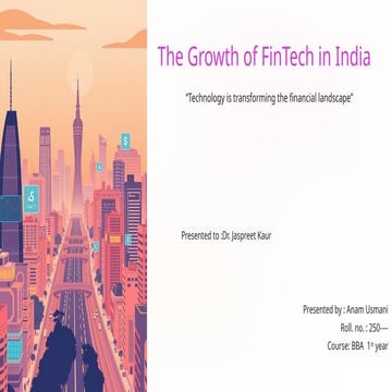 How Technology Is Impacting The Future Of Finance In India | PDF