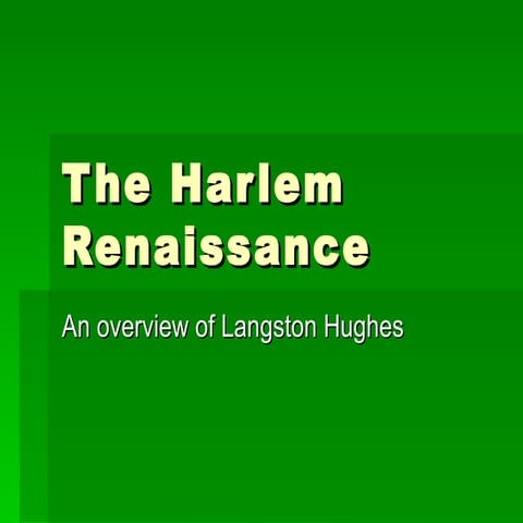 Langston Hughes slide show | PPTX