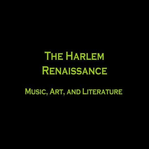 The Harlem Renaissance | PPT
