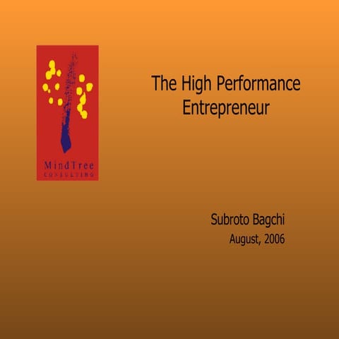 The High Performance Entrepreneur | PPT