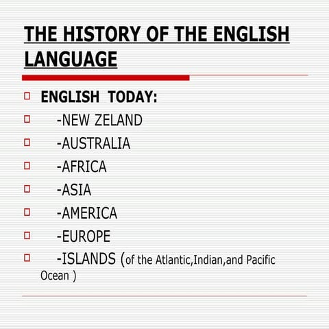 The History of the English Language | PPT