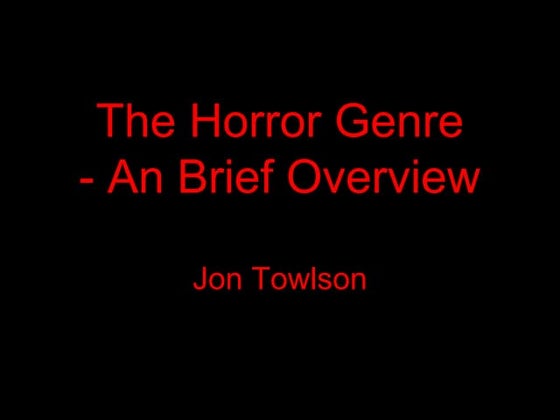 Supernatural horror genre | PPT