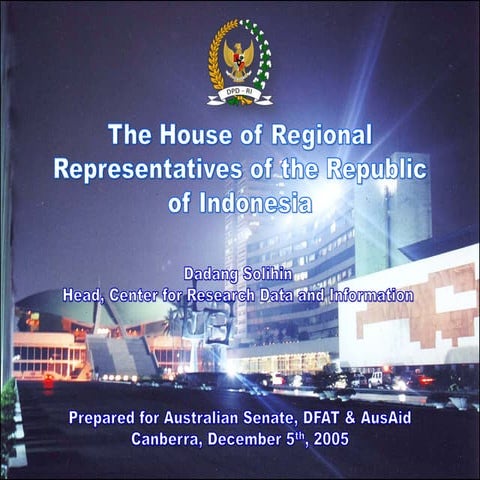 The House of Regional Representatives of the Republic of Indonesia | PDF