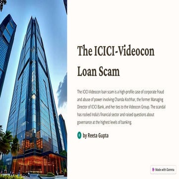 The-ICICI-Videocon-Loan-Scam presentation | PDF
