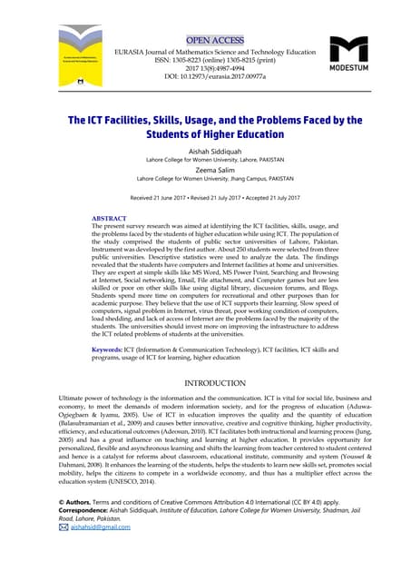 Challenges of Integrating ICT in Education and the Way Forward(1).docx | Internet | Computing