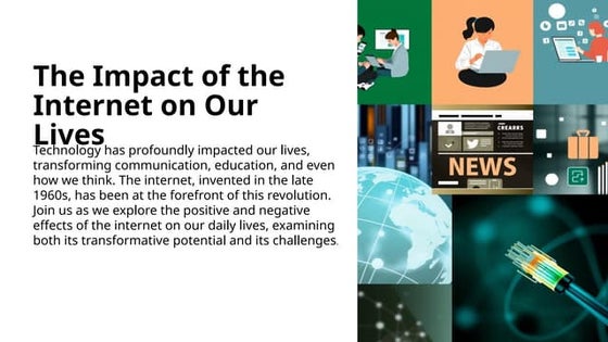 Positive and negative impacts of internet | PPT
