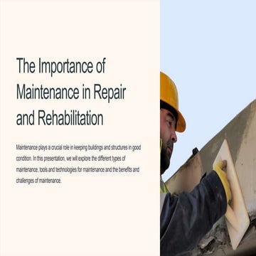 The-Importance-of-Maintenance-in-Repair-and-Rehabilitation presentation ...
