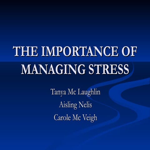 The Importance Of Managing Stress Presentation | PPT