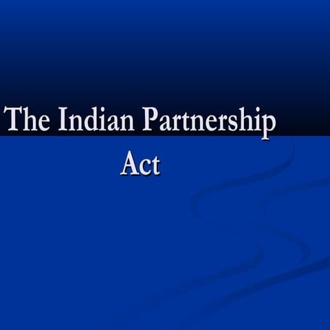 Indian partnershipact | PPTX