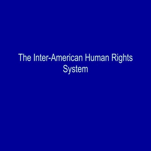 Inter-american human rights | PPT