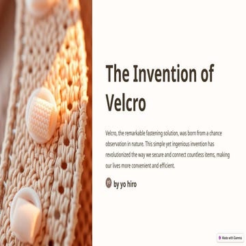 The-Invention of velcro plsososososlslslsls | PPTX