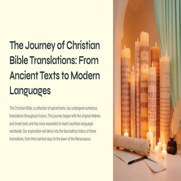The Journey of Christian Bible Translations From Ancient Texts to ...