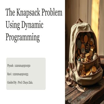 Knapsack Problem Data Structure And Algorithm Ppt 9920