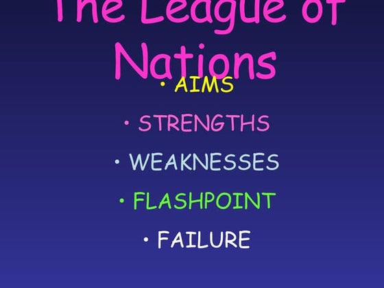 League Of Nations | PPT | War and Conflicts