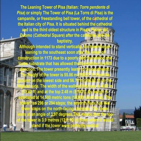 The Leaning Tower Of Pisa | PPT