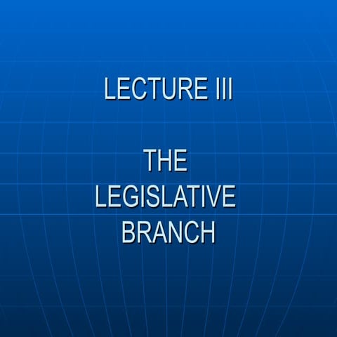 The legislative branch | PPT