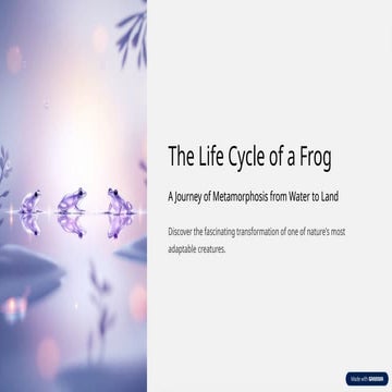 The Life cycle of frog | PPT