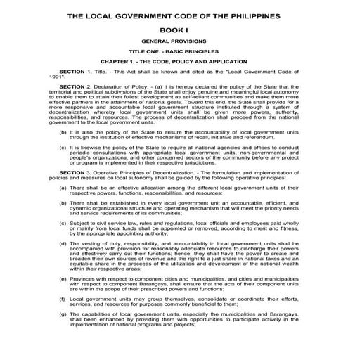 Implementing Rules of the Local Government Code of the Philippines | PDF