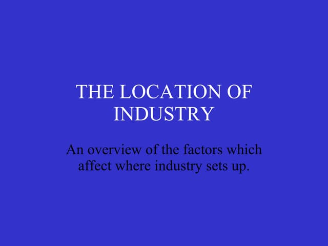 KS3 industry | PPTX
