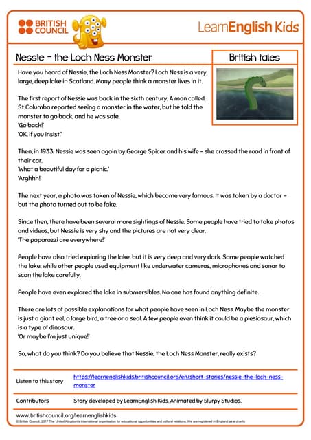 Power Point: The Loch Ness | PPT | Geography | Science