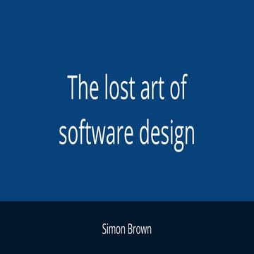 the lost art of software design for senior developers | PDF