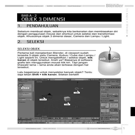 Tutorial Blender Fundamental 'The Magic Of Blender 3D' | PDF