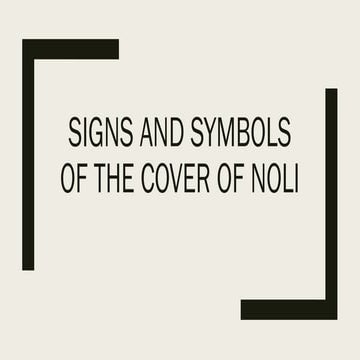 Noli and fili cover symbolisms | PPTX