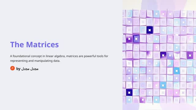Use of matrix in daily life | PPTX