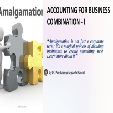 AS 14 - Accounting for Amalgamation | PPTX