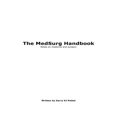 The Medical & Surgical Handbook | PDF