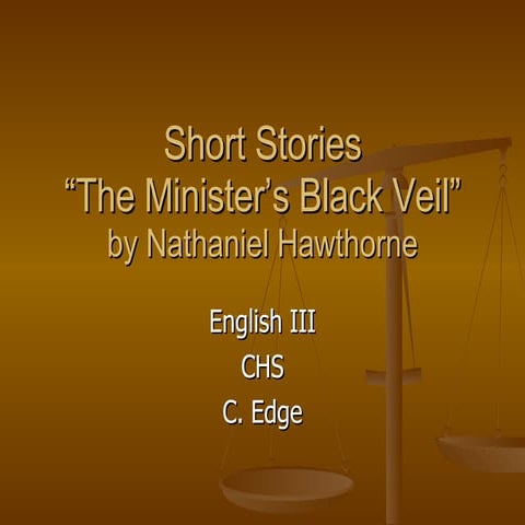The Ministers Black Veil | PPT | Books and Literature