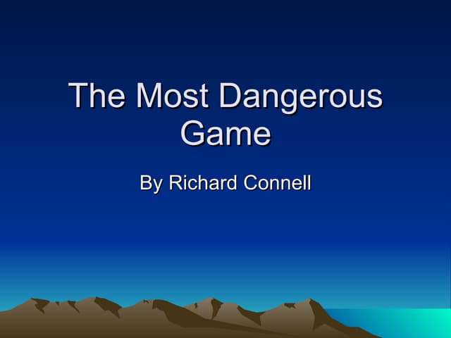 The most dangerous game lesson plan | PDF